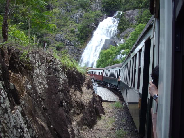 Train into Waterfall | 4x4Earth